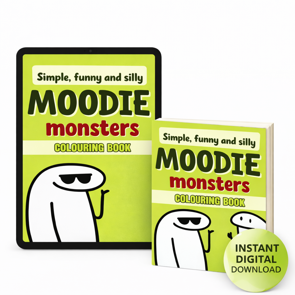 Simple, funny and Silly Moodie Monsters Colouring Book (Digital ...